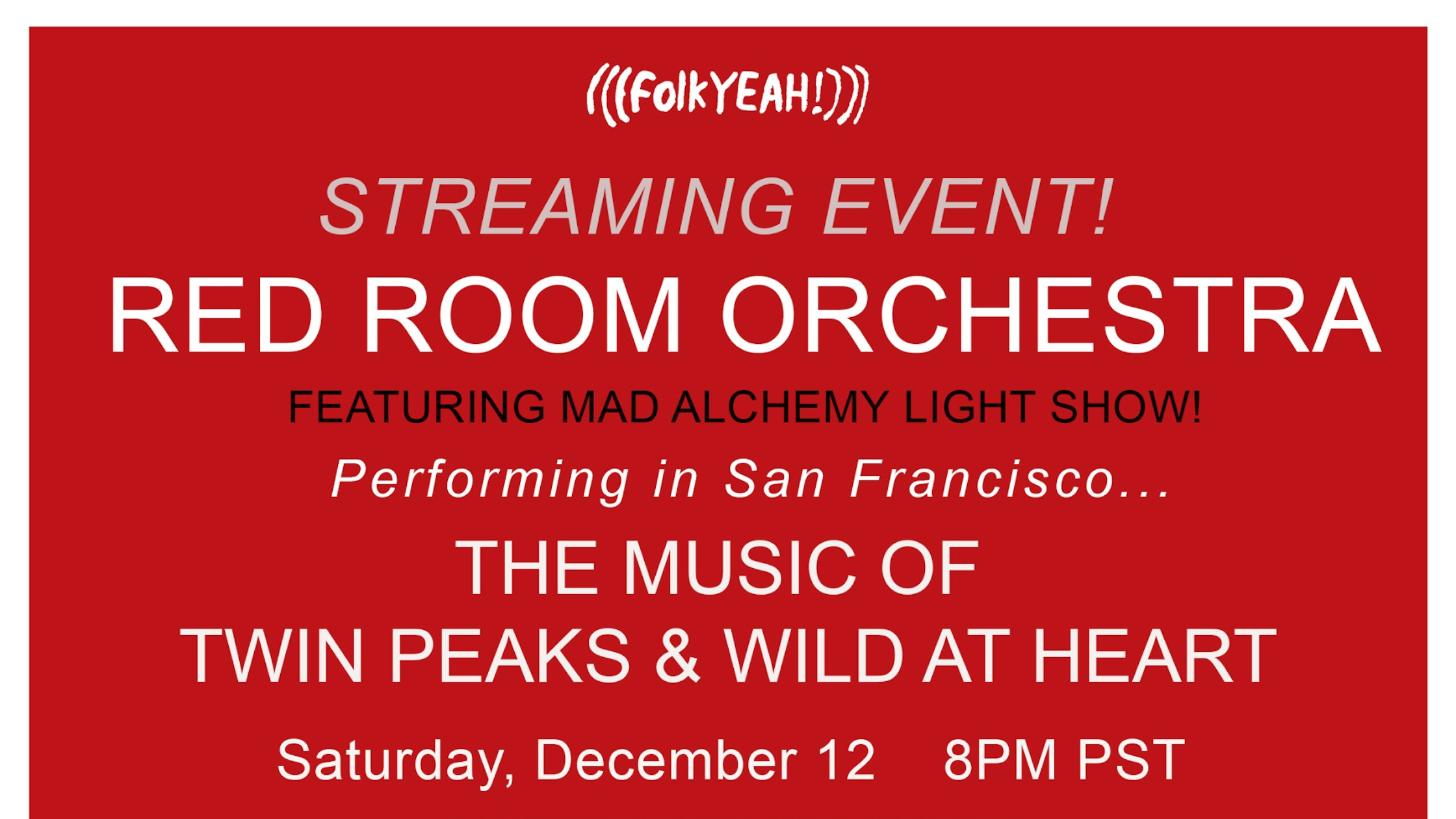 Red Room Orchestra play the music of "Wild at Heart" & "Twin Peaks ...